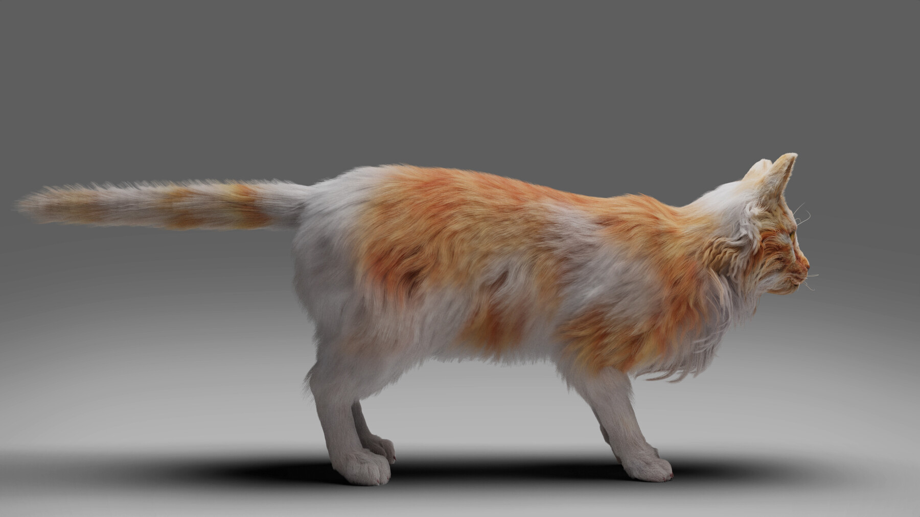 ArtStation - Fur Cat Calico V02 Rigged and Animated | Game Assets