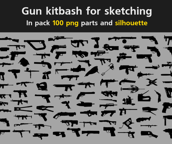 ArtStation - Gun Kitbash pack | Artworks