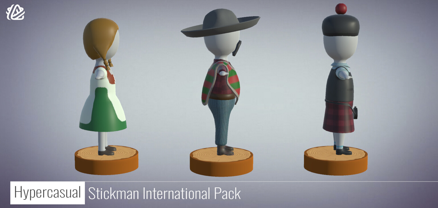 ArtStation - International Stickman Pack - Hypercasuel 3D | Game Assets