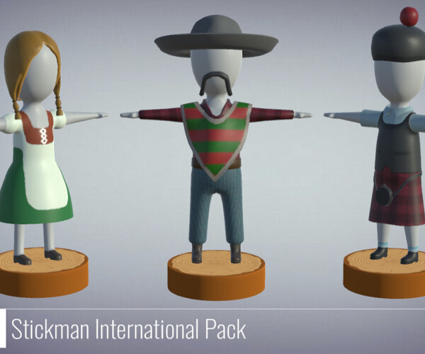 ArtStation - International Stickman Pack - Hypercasuel 3D | Game Assets