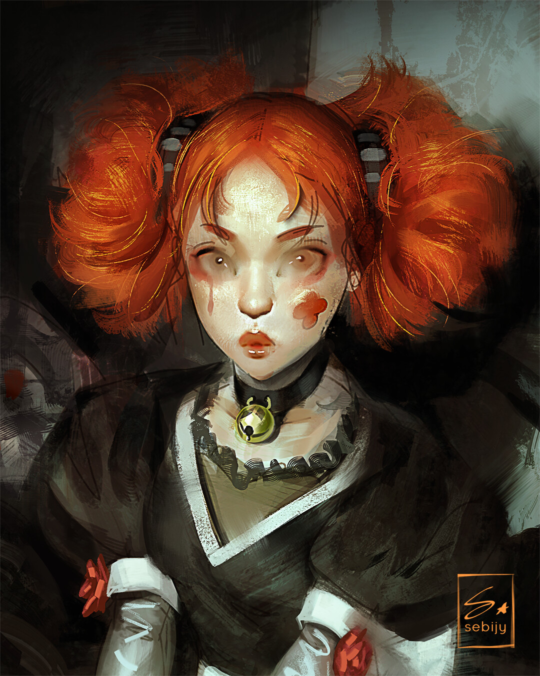 ArtStation - Painting process - Gothic girl portrait | Tutorials