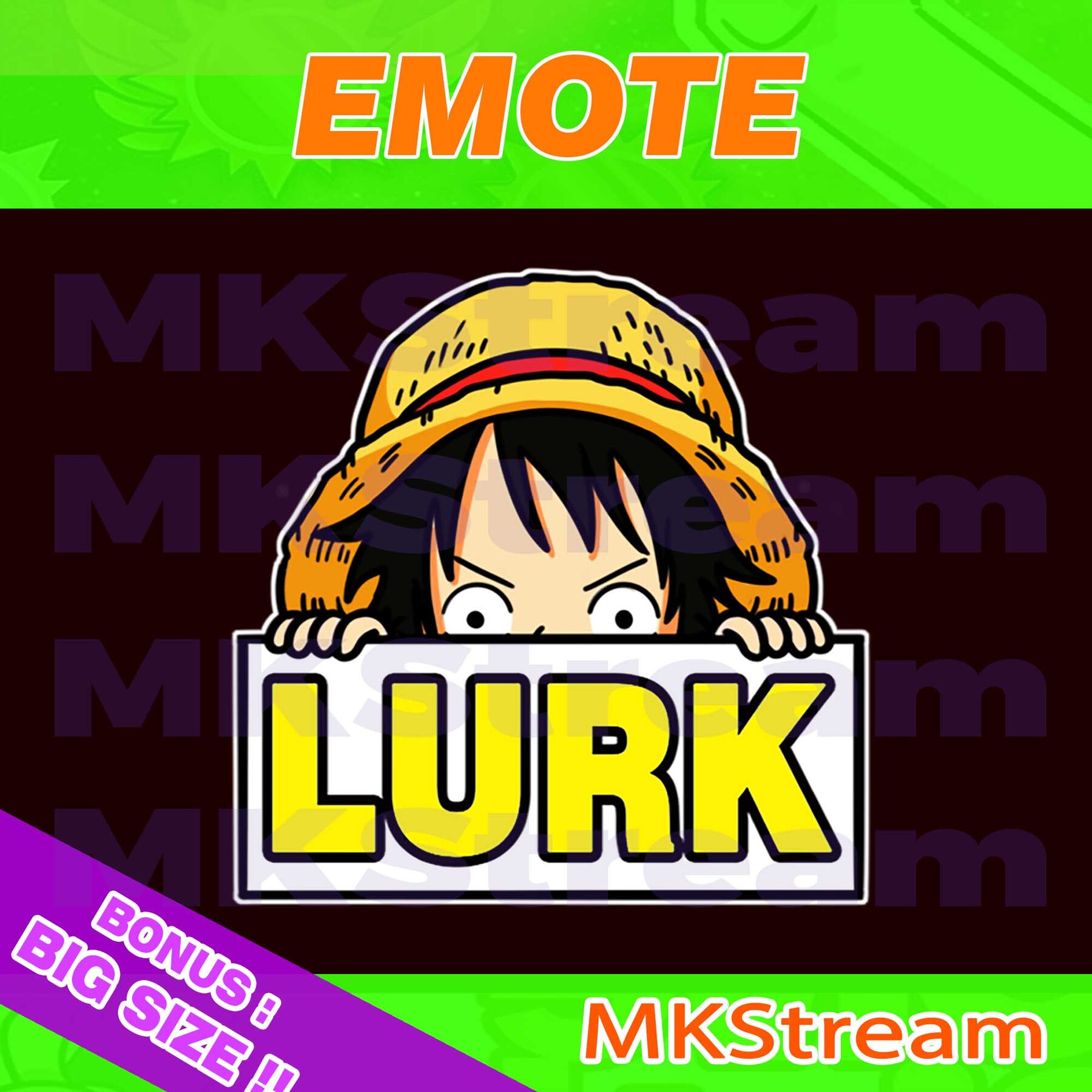 ArtStation - Twitch emotes chibi luffy lurk | Artworks