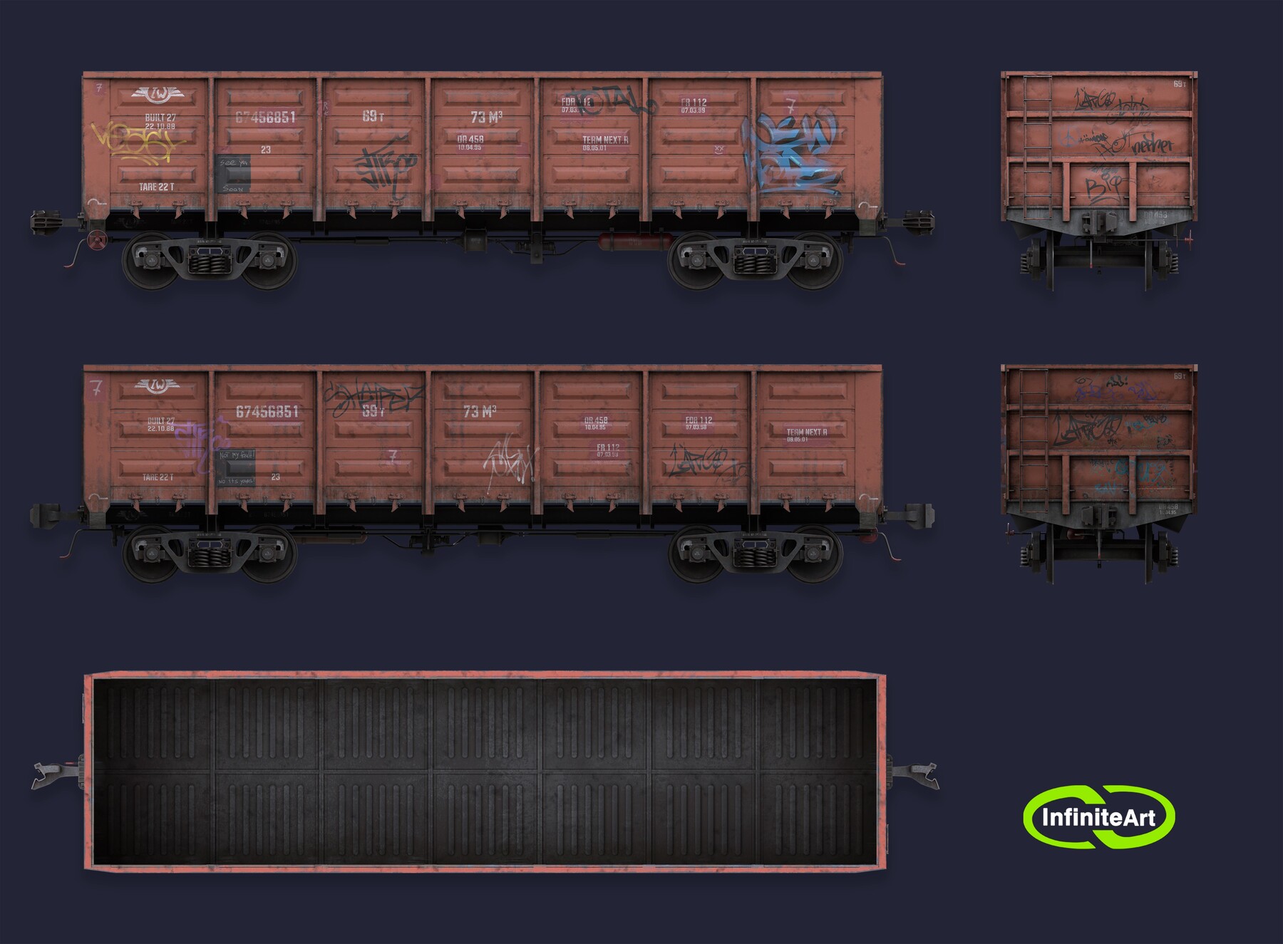 ArtStation - Railway carriage | Game Assets