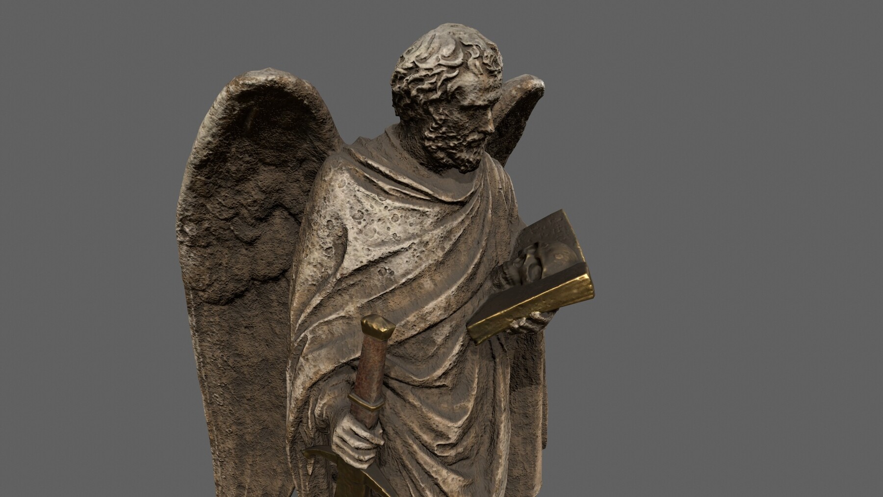 ArtStation - Old Man Statue | Game Assets