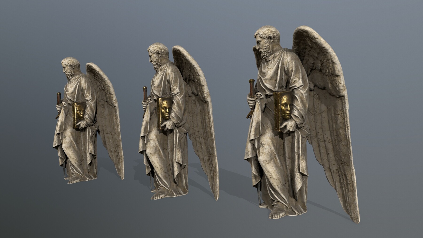 ArtStation - Old Man Statue | Game Assets