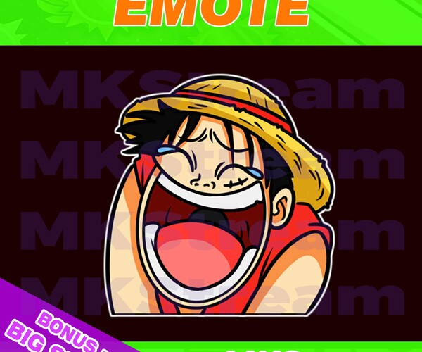 ArtStation - Twitch emotes luffy laugh | Artworks