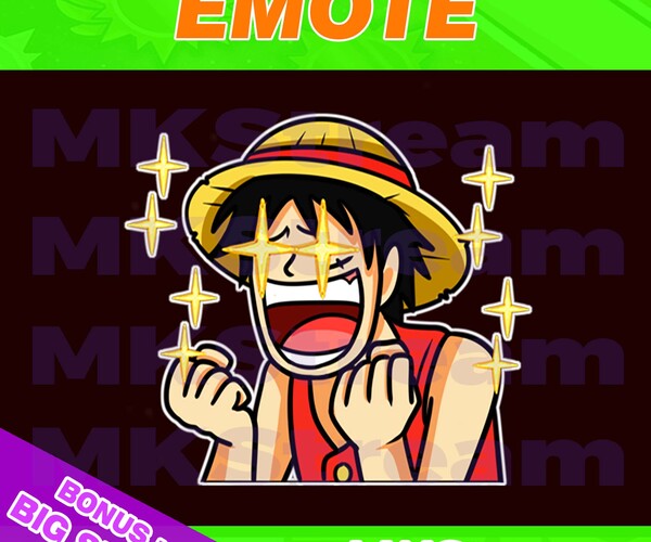 ArtStation - Twitch emotes luffy excited | Artworks