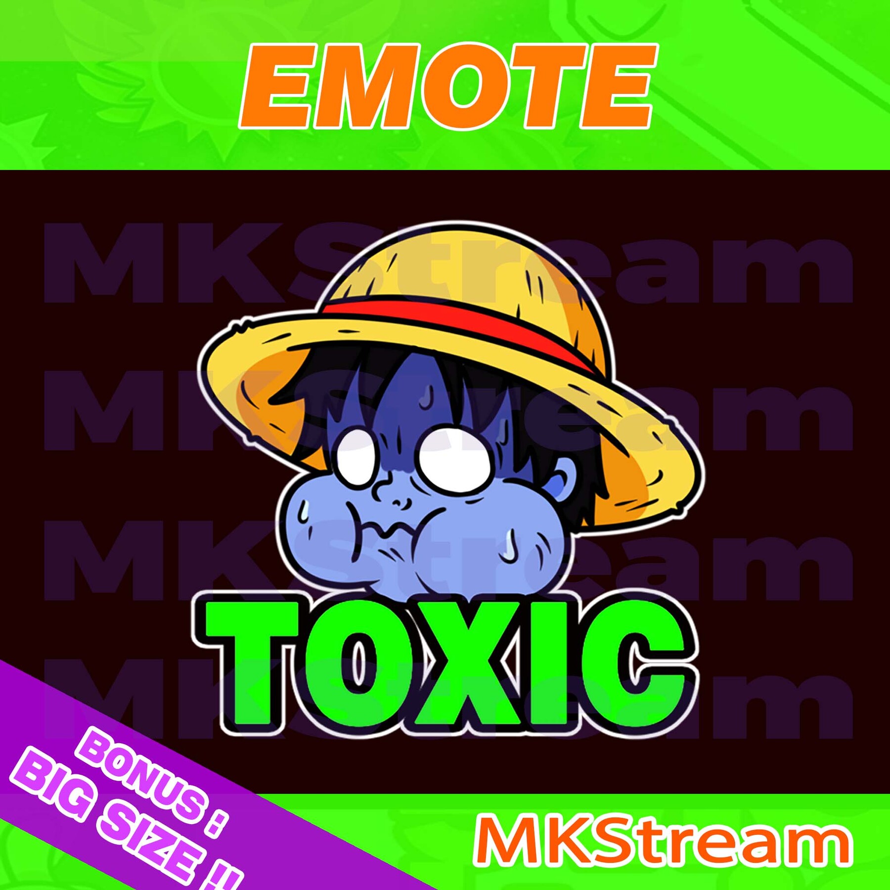 ArtStation - Twitch emotes luffy toxic | Artworks