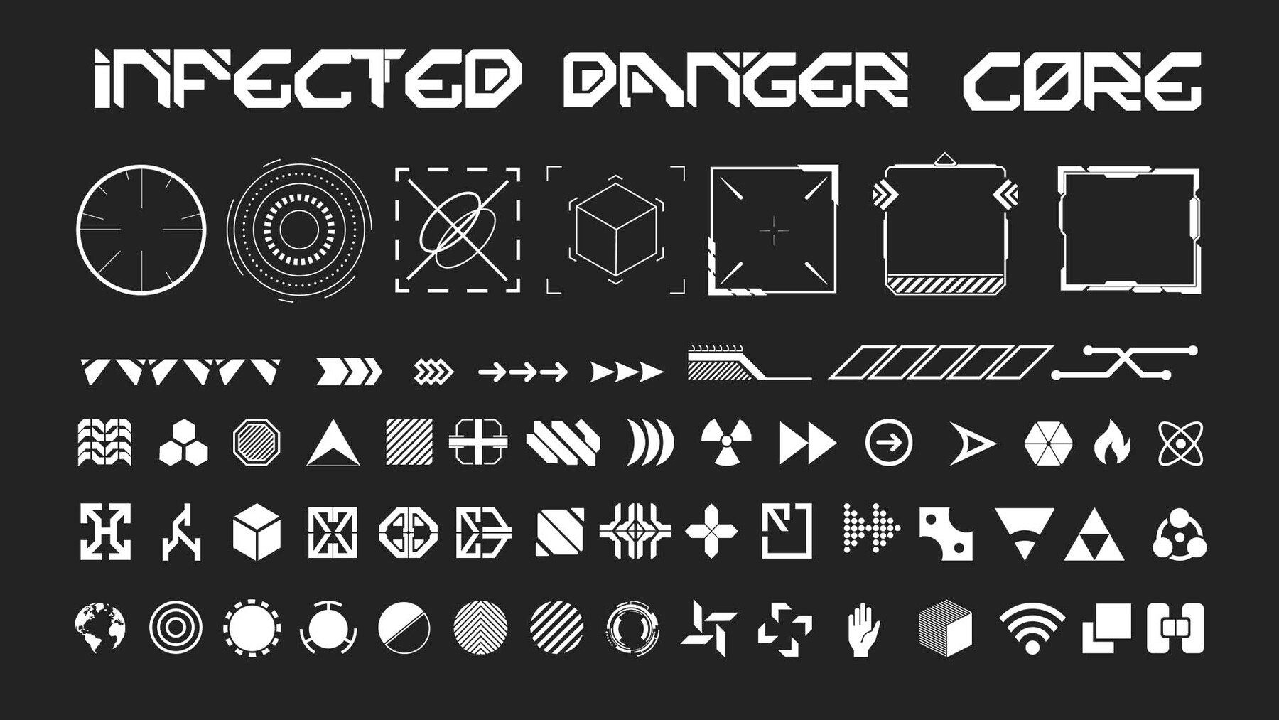 ArtStation - 150 Sci-Fi Decals & Alphas Vol.01 | Game Assets