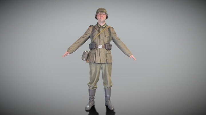 ArtStation - German Wehrmacht soldier in full gear ready for animation ...