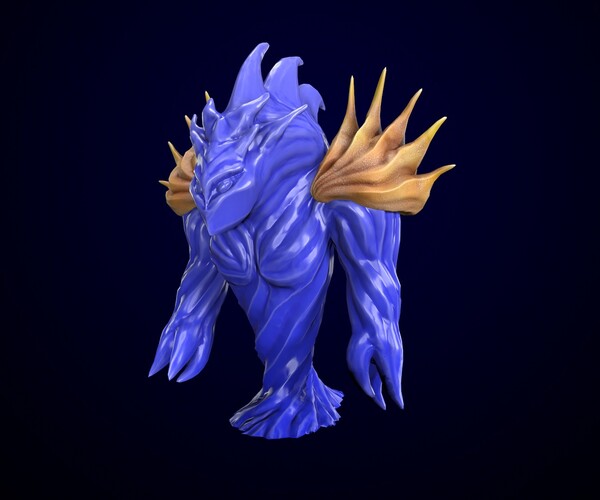 ArtStation - Low-poly model of the character Water Elemental | Game Assets