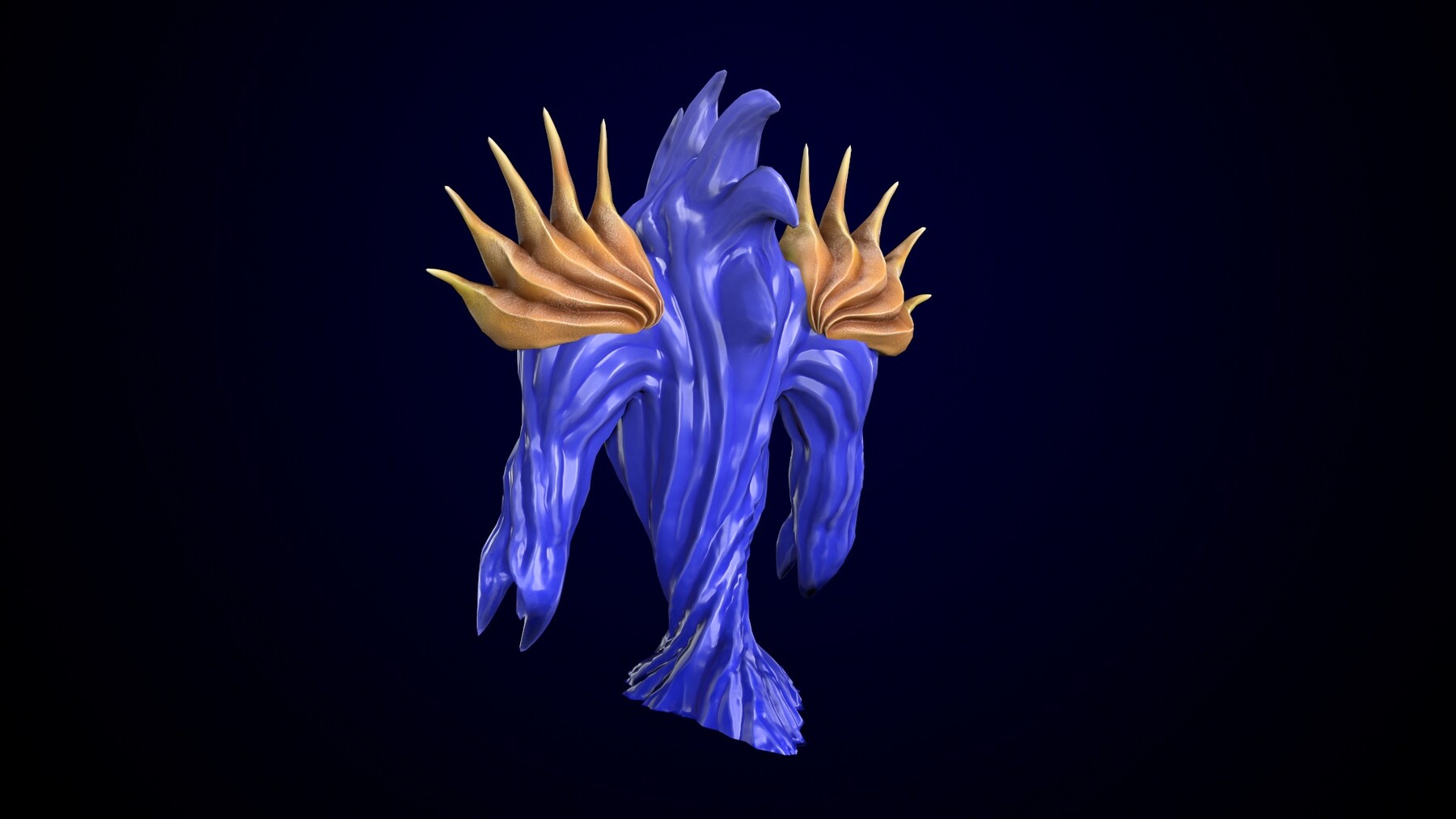 ArtStation - Low-poly model of the character Water Elemental | Game Assets