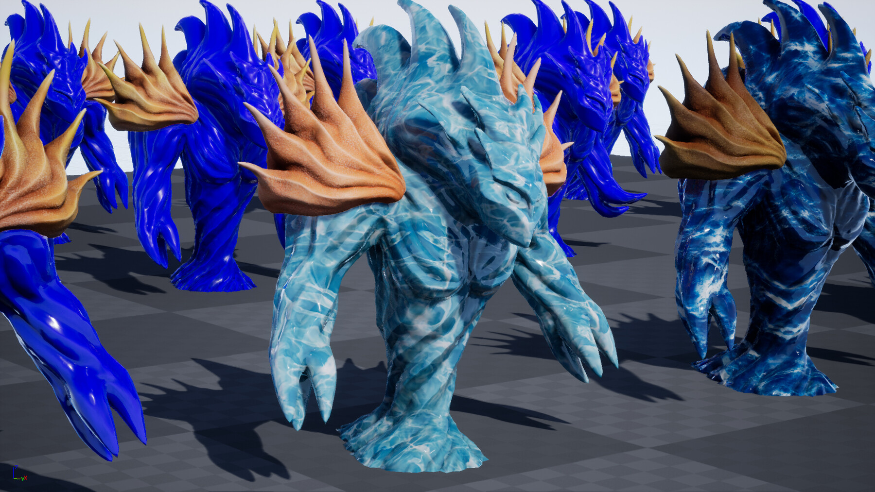 ArtStation - Low-poly model of the character Water Elemental | Game Assets
