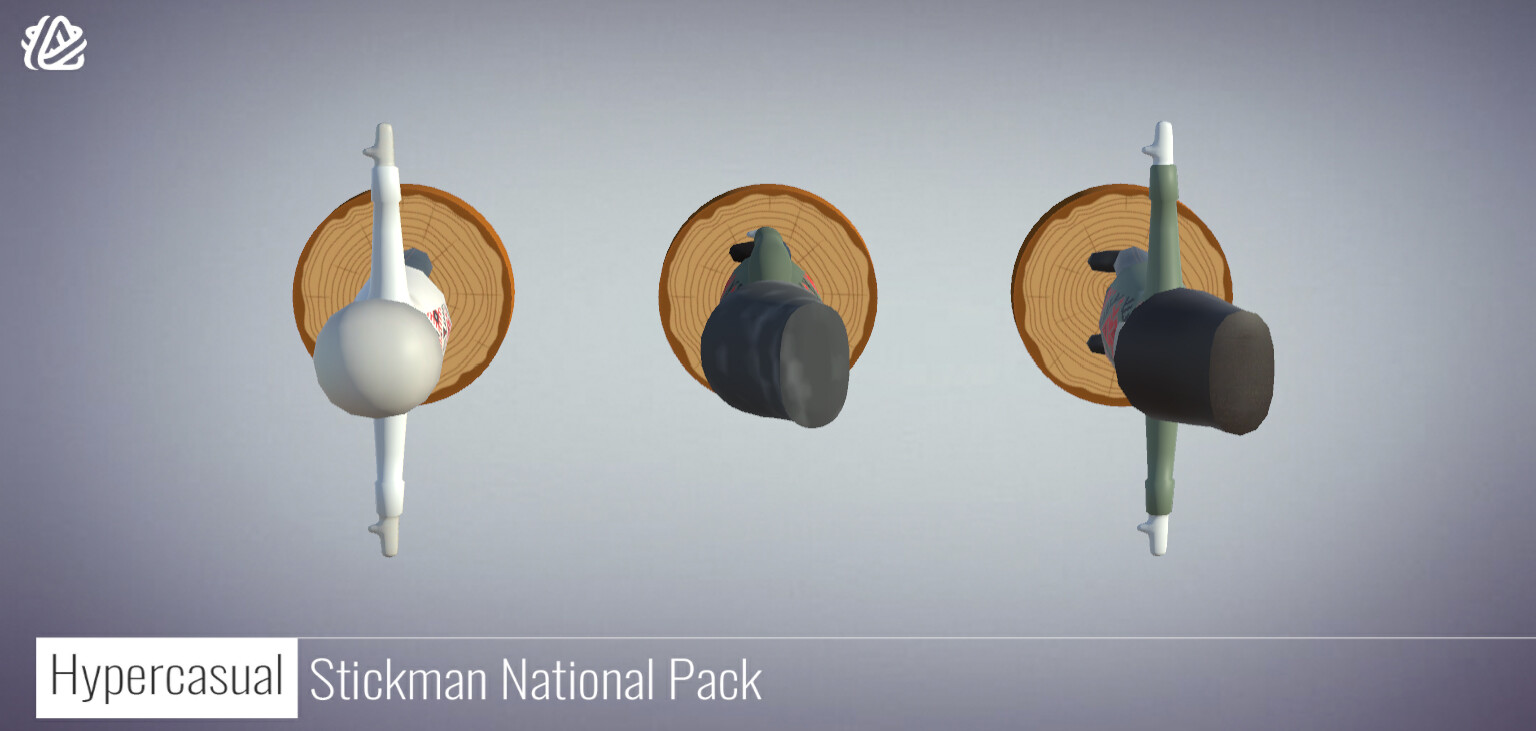 ArtStation - National Stickman 3D Pack - Characters | Game Assets