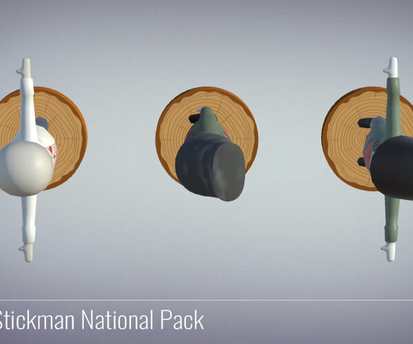 ArtStation - National Stickman 3D Pack - Characters | Game Assets