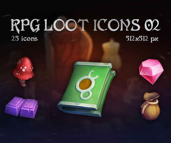 ArtStation - RPG loot icons 02 | Game Assets