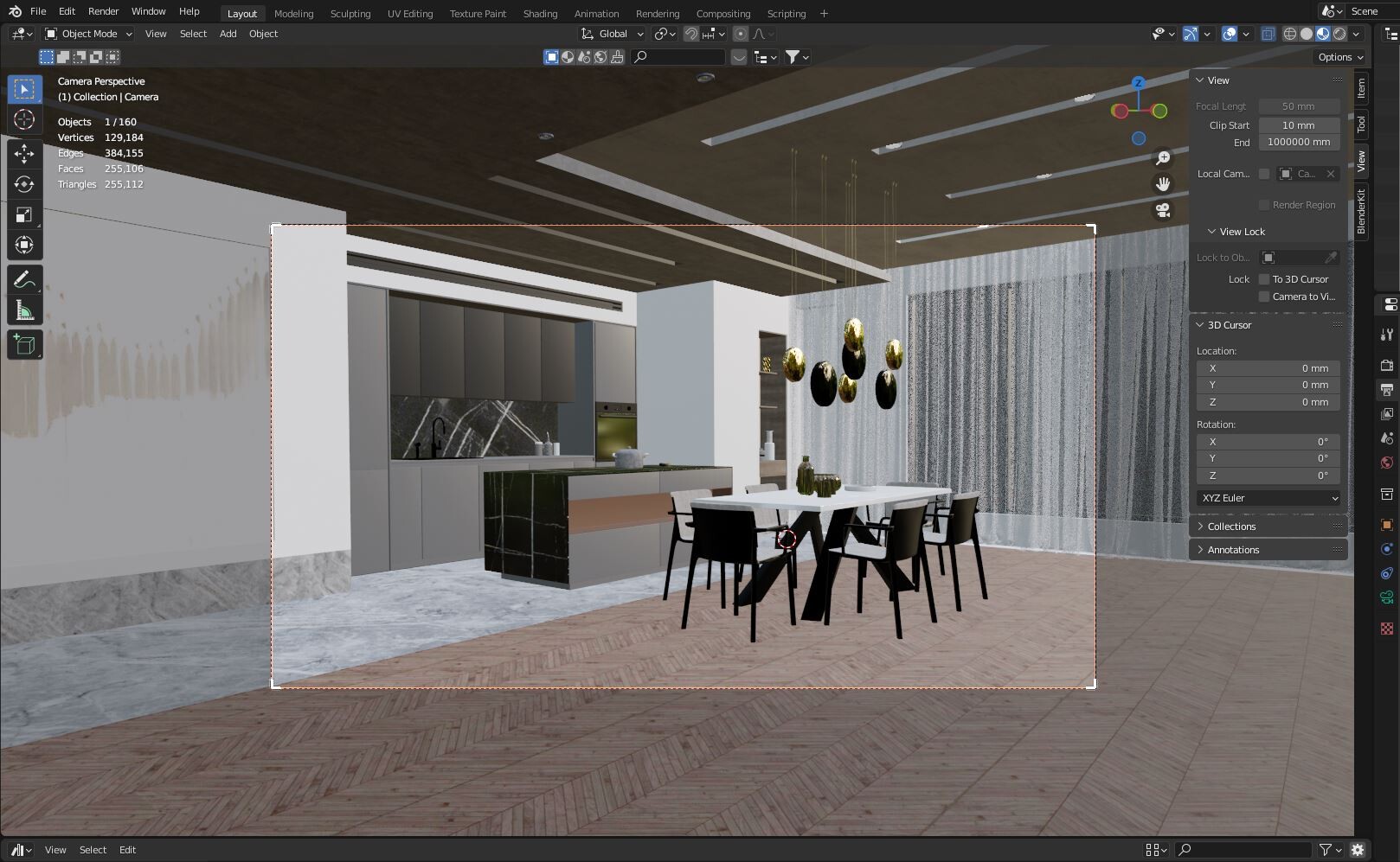 ArtStation - Sence kitchen Room Blender 3.x | Game Assets