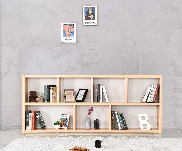 ArtStation - 2 tier wide bookshelf bookshelf | Resources