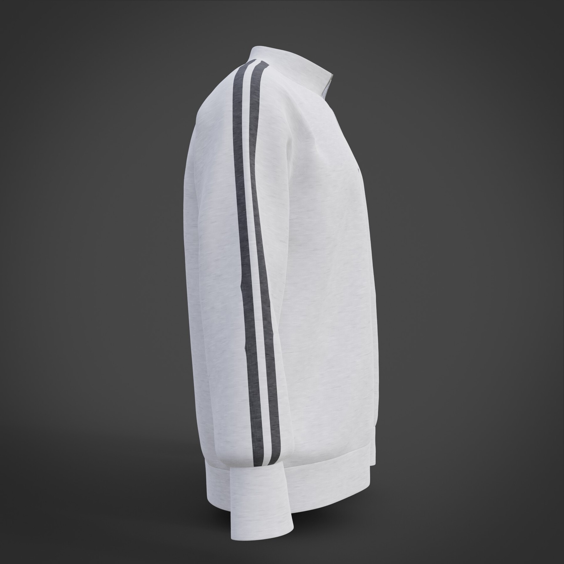 ArtStation - white trackshirt - male sweatshirt jacket 3D model | Resources