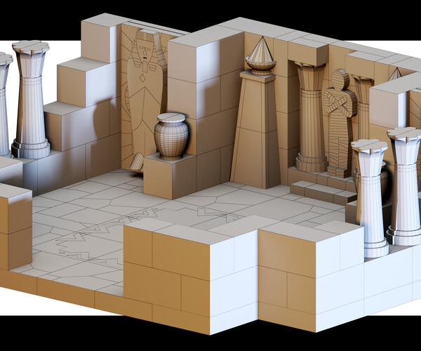 ArtStation - 19 Egyptian Tombs- 3d Model | Resources
