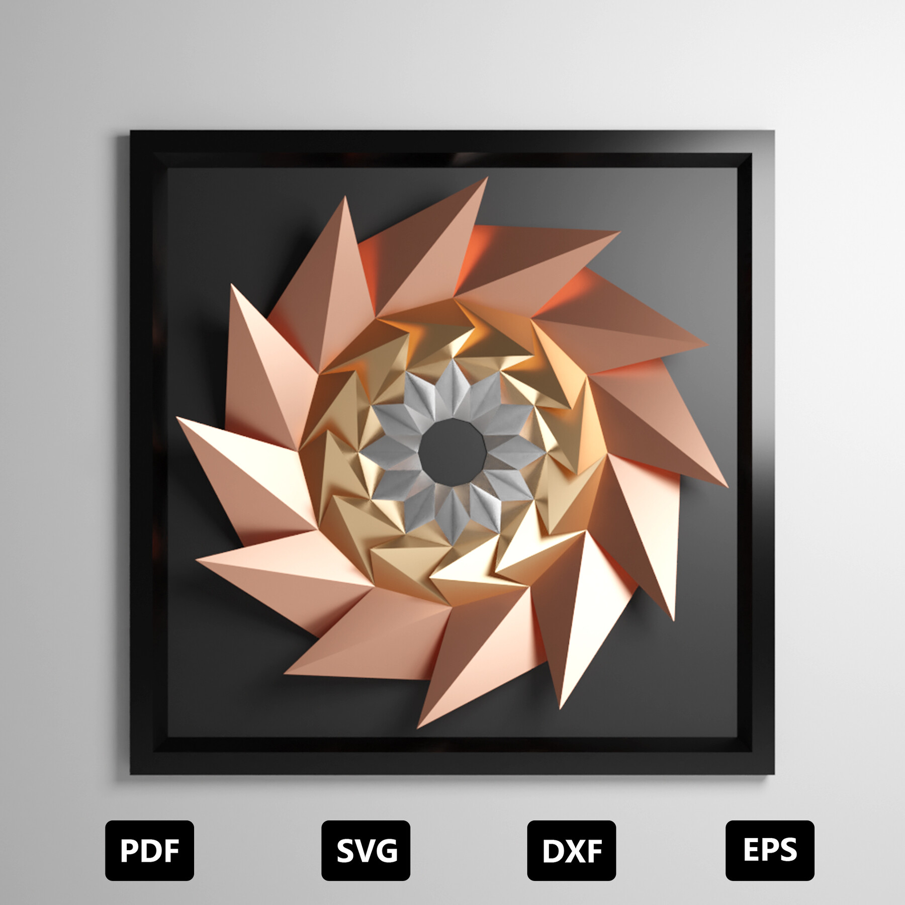 ArtStation - 3D Mandala Papercraft Template , Lowpoly Papercraft, 3D ...