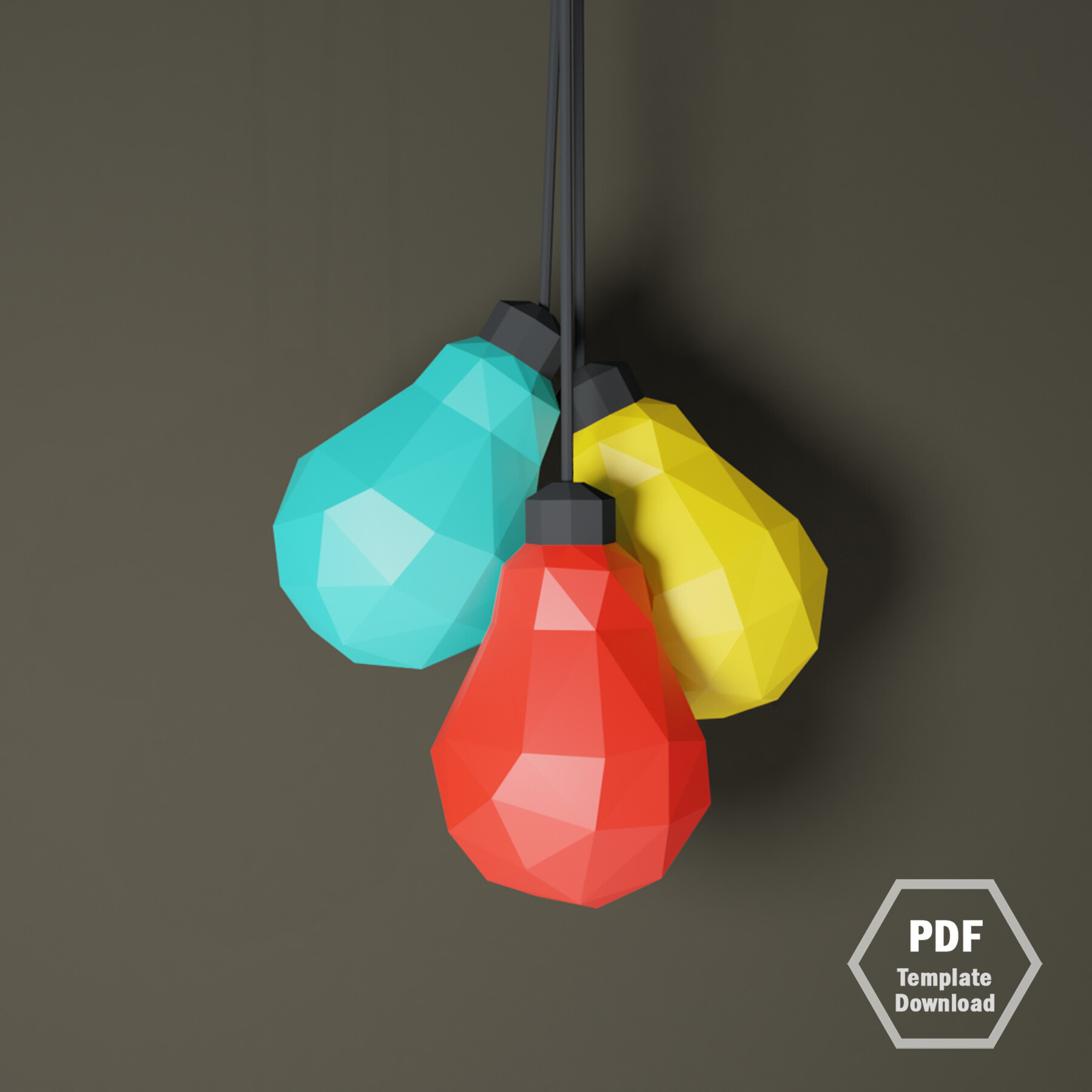 ArtStation - Lowpoly 3D Bulb/Papercraft/3D Papercraft / Papercraft Pdf ...