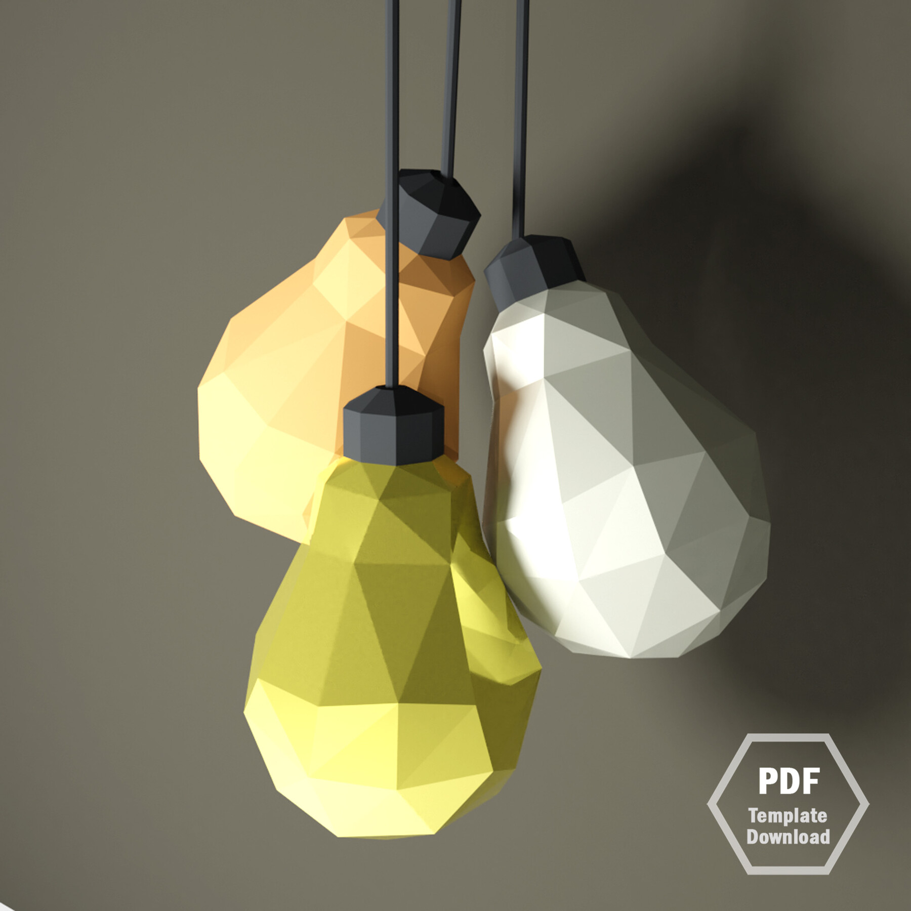 ArtStation - Lowpoly 3D Bulb/Papercraft/3D Papercraft / Papercraft Pdf ...