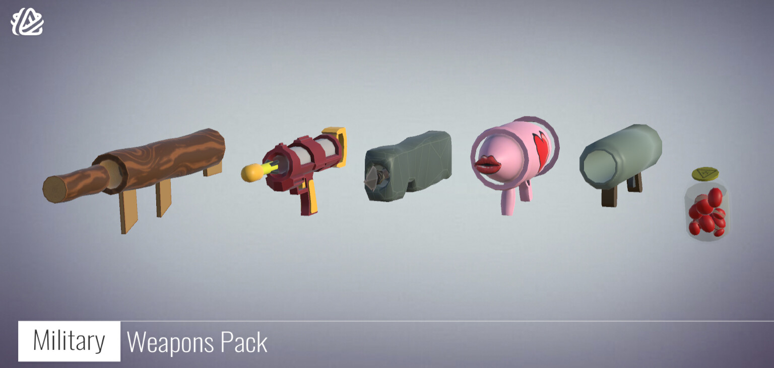 ArtStation - Weapons Pack - Low Poly 3D Military Weapons | Game Assets
