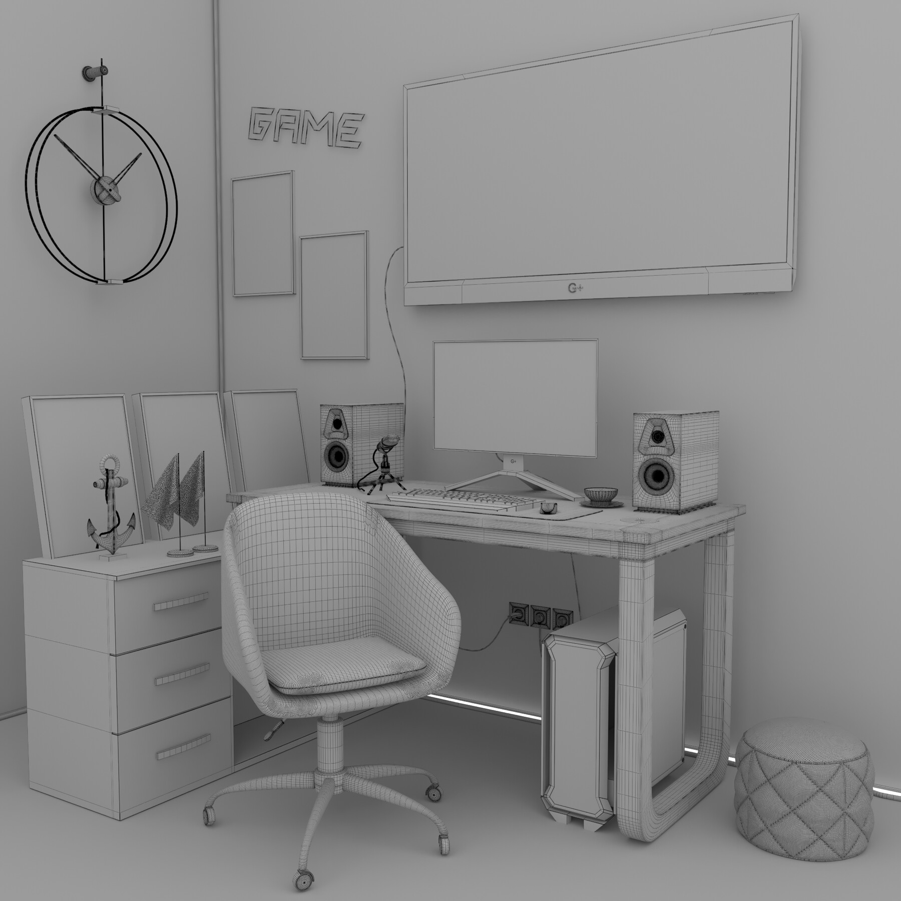 ArtStation - pc game room | Game Assets