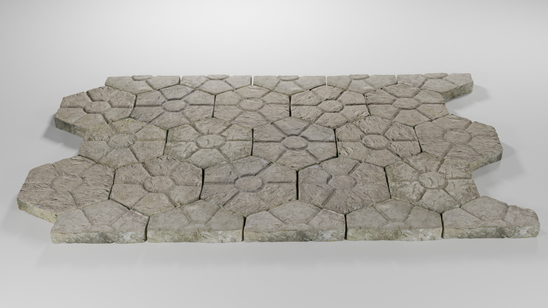 ArtStation - Stone tile pavement 3D model | Resources