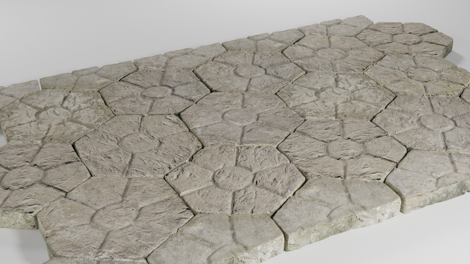 ArtStation - Stone tile pavement 3D model | Resources