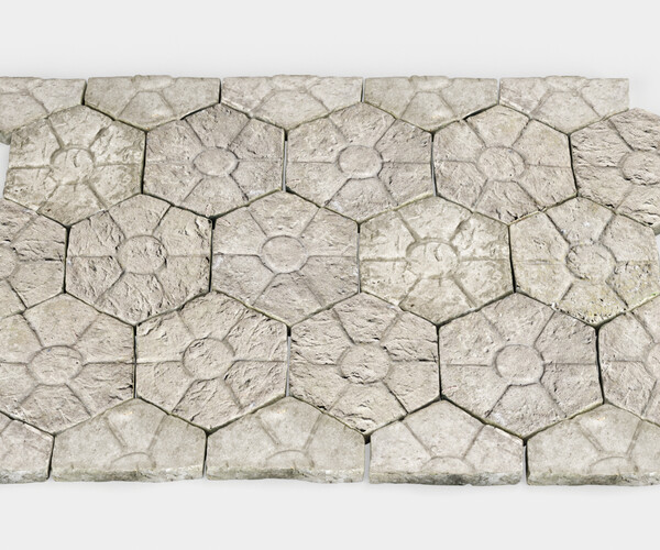 ArtStation - Stone tile pavement 3D model | Resources