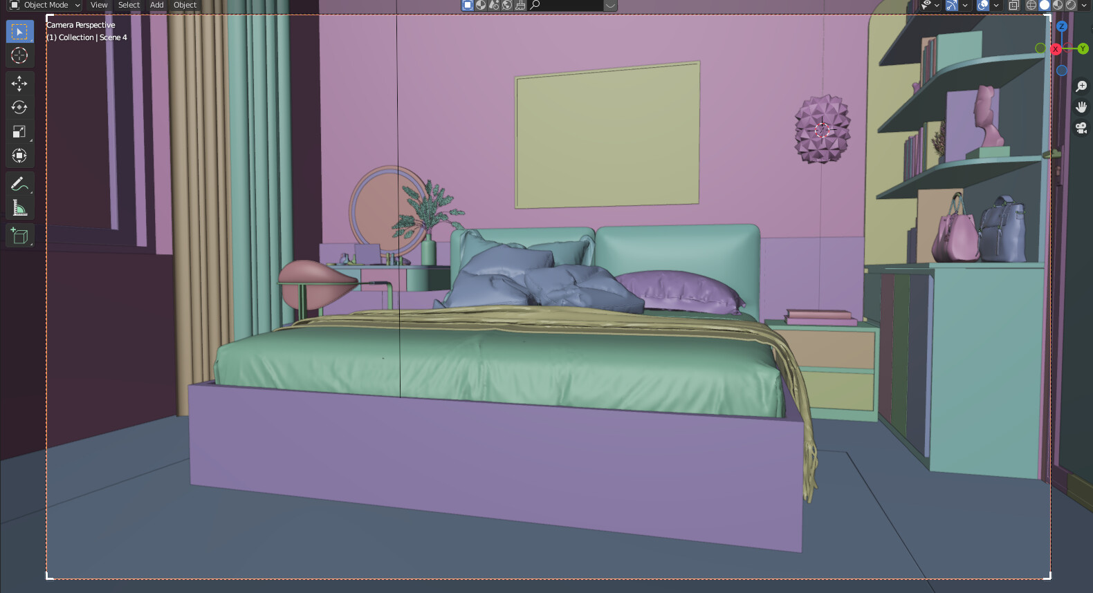 ArtStation - Sence Bedroom Blender 3.x | Game Assets