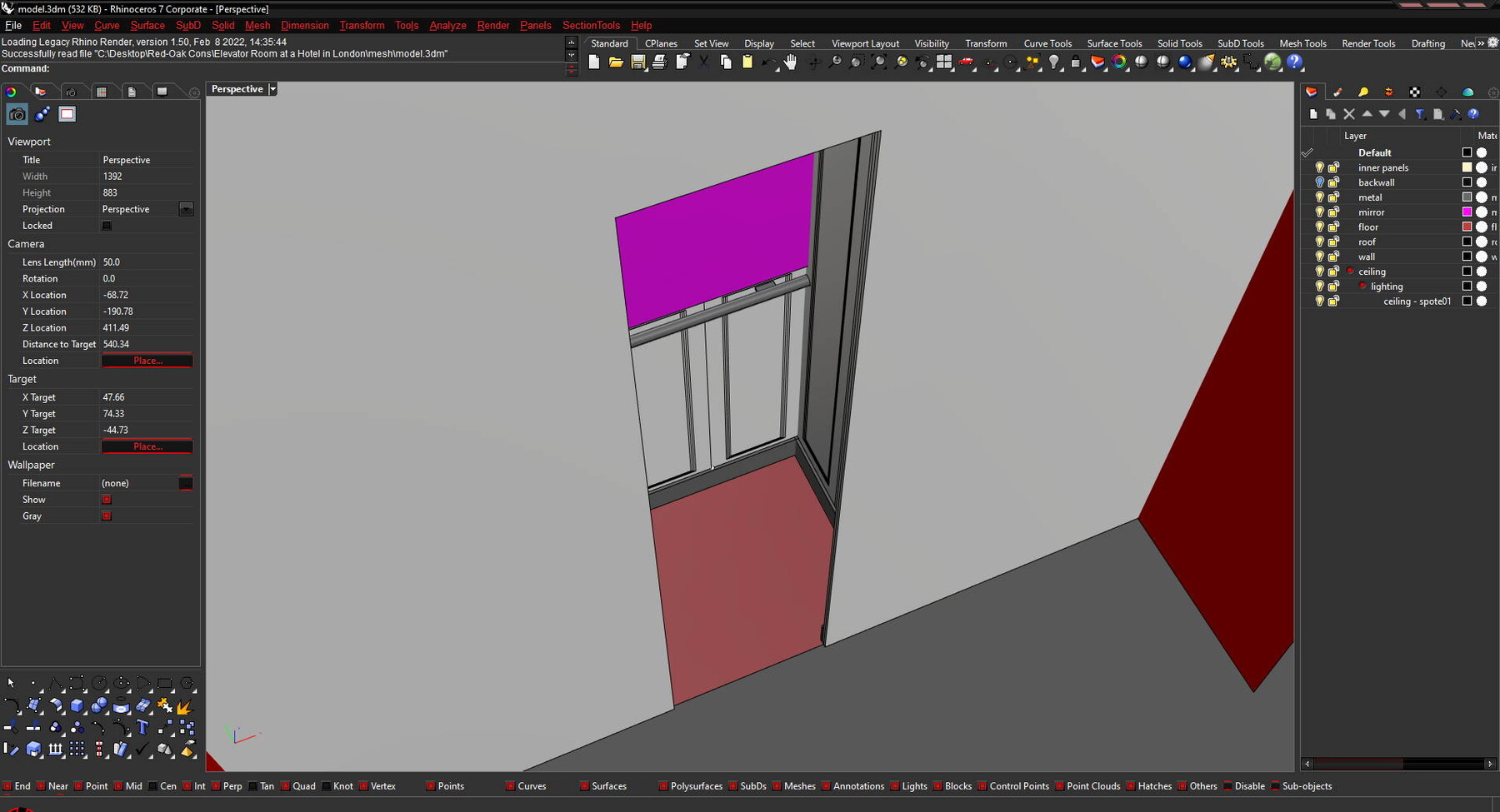 ArtStation - Elevator Room at a Hotel in London | Resources