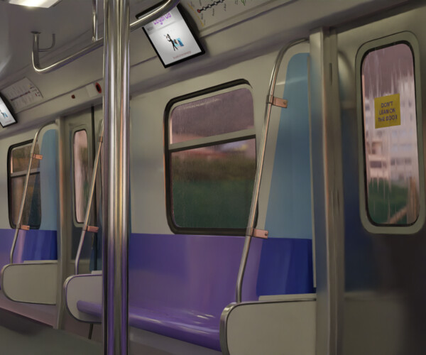 ArtStation - Train Head Car Interior & Exterior Filipino LRT 2 | Game ...