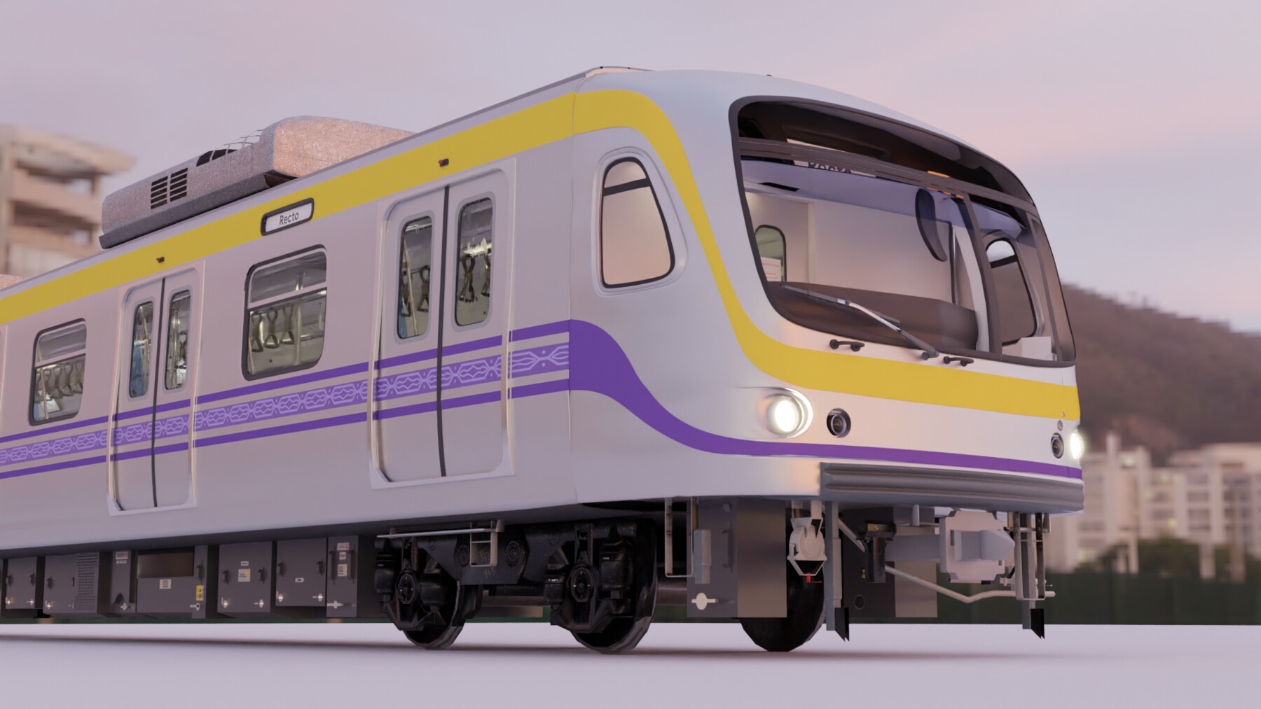 ArtStation - Train Head Car Interior & Exterior Filipino LRT 2 | Game ...