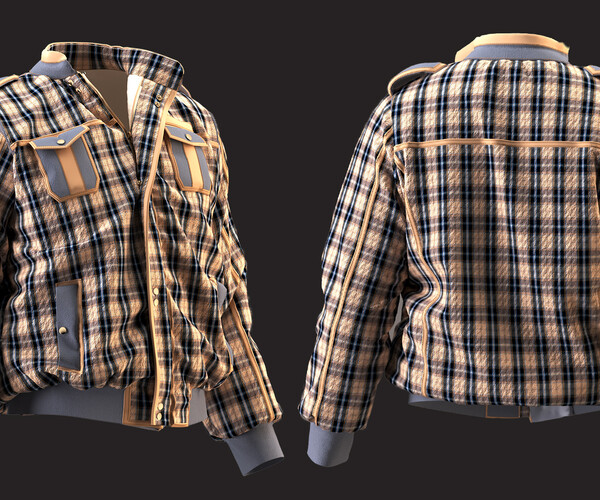 ArtStation - 3D Fleece Jacket (Zprj, Fbx, Obj, Max,Mtl)+(Textures ...