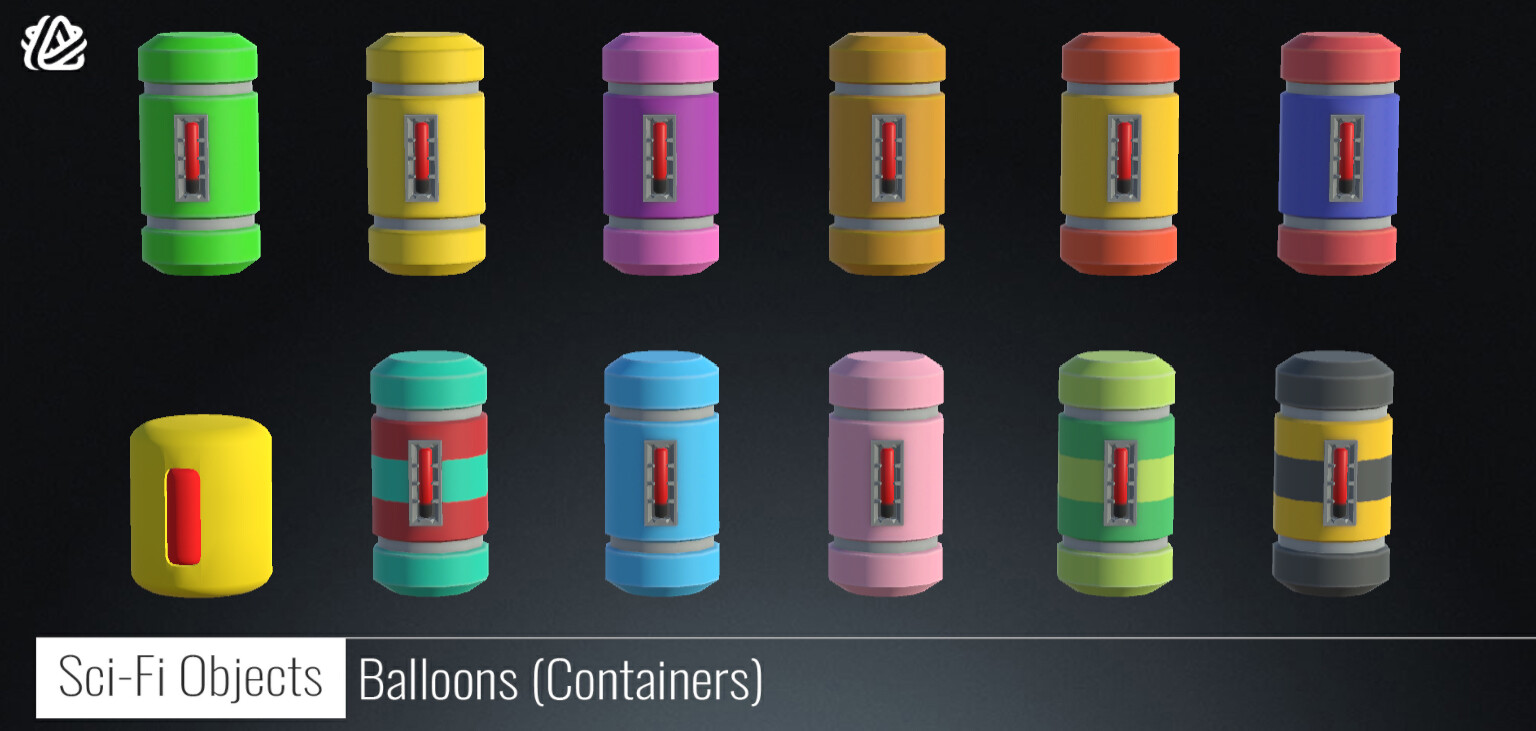 ArtStation - 3D Ballons (Containers) - Sci-Fi Objects | Game Assets