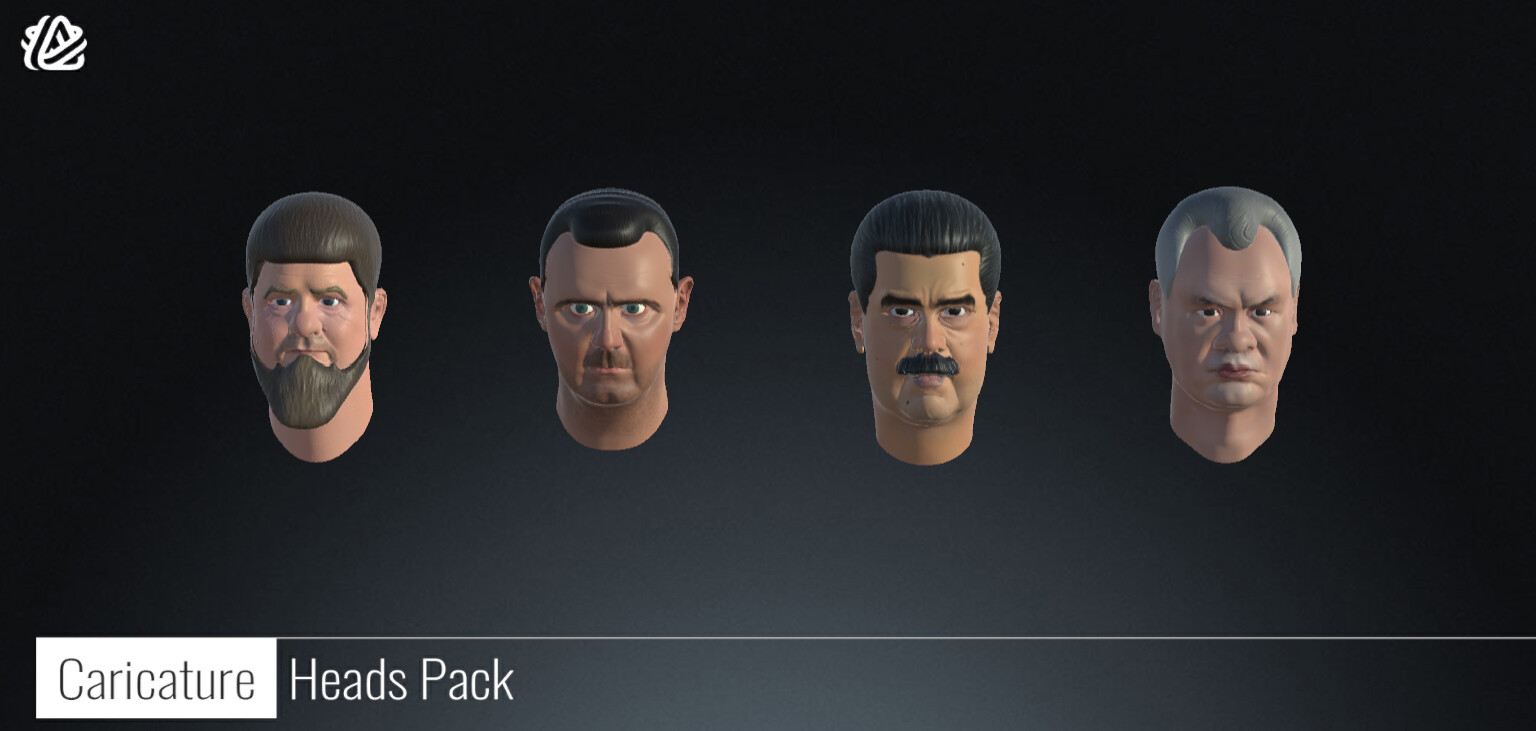 ArtStation - Heads Pack - 3D Politics Caricature | Game Assets