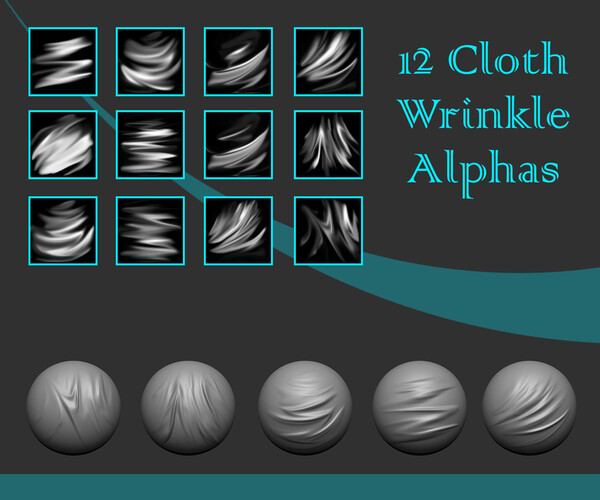 ArtStation - Cloth Wrinkle Brush Pack | Brushes