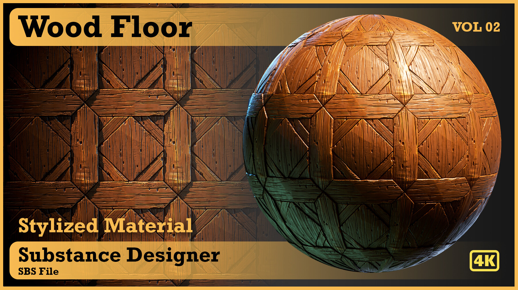 ArtStation - Wood Floor Stylized - VOL 04 - substance designer | Game ...