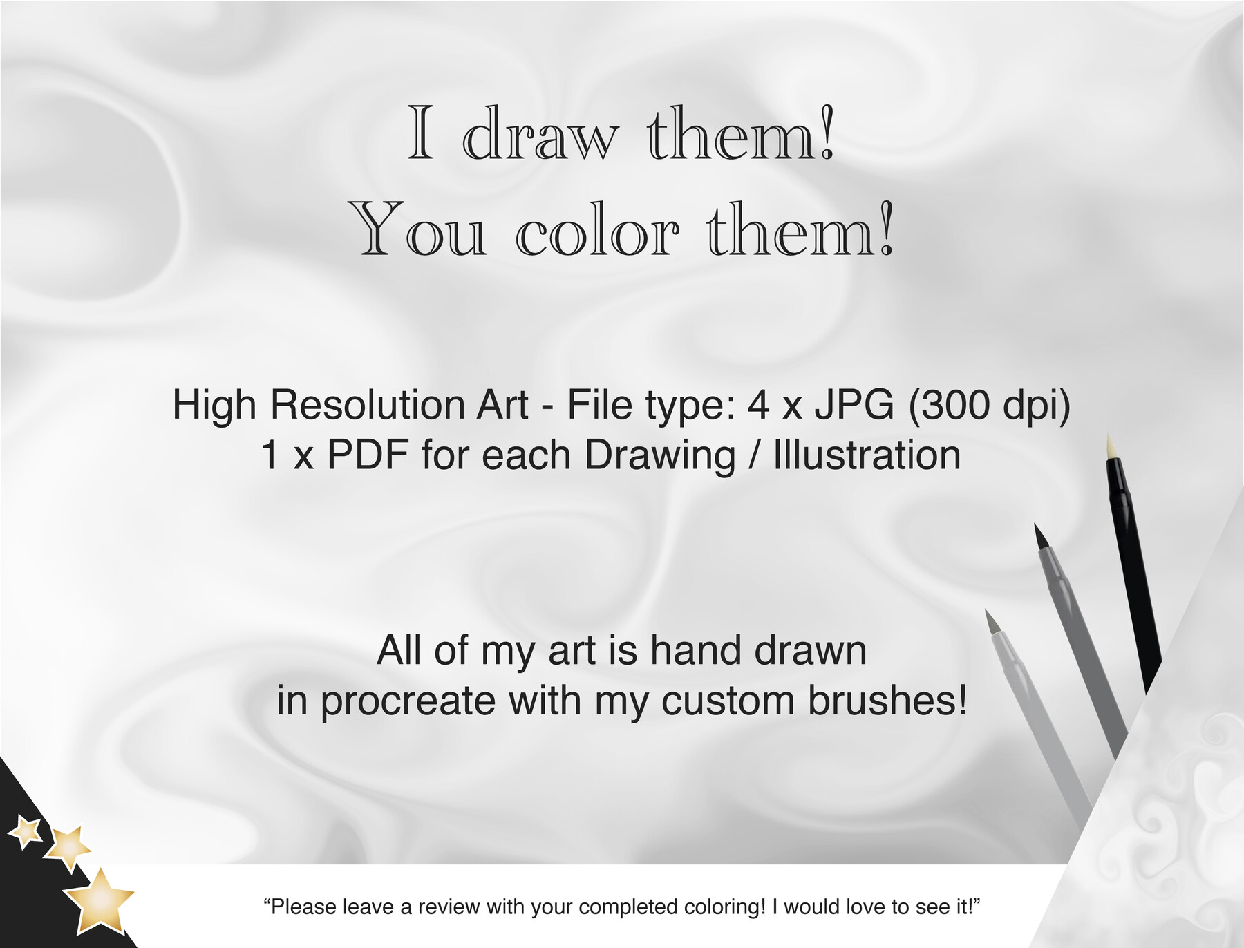 ArtStation - Printable Grayscale Coloring Pages for Adults | Original ...