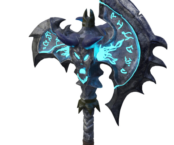 ArtStation - Stylized axe weapon shadowmourne from WOW low-poly game ...