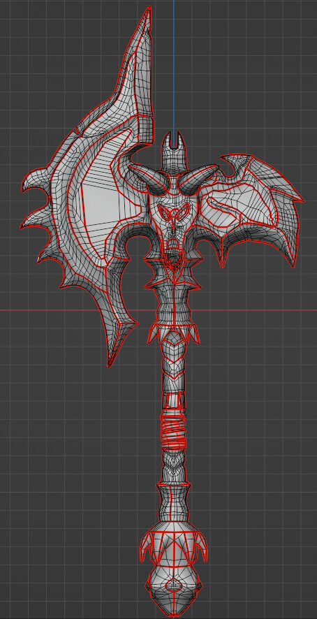 ArtStation - Stylized axe weapon shadowmourne from WOW low-poly game ...