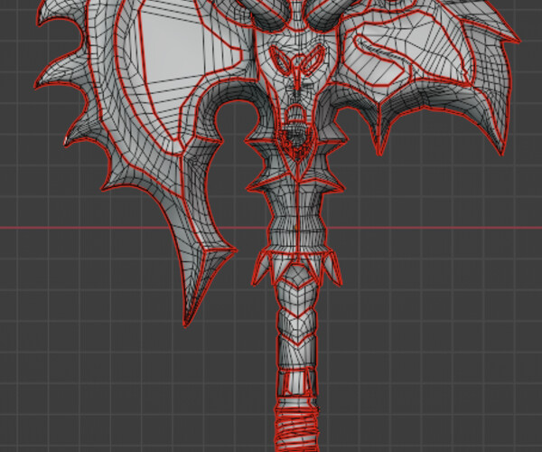 ArtStation - Stylized axe weapon shadowmourne from WOW low-poly game ...