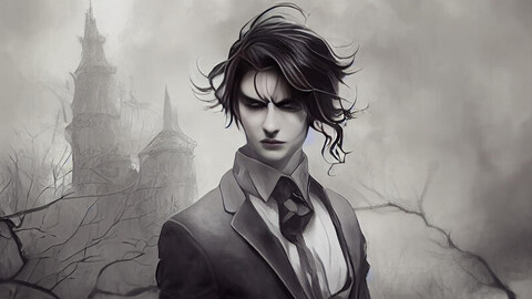 ArtStation - Male vampire elegant style 2 | Artworks