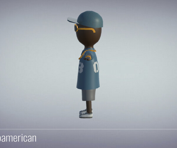 ArtStation - Afroamerican Stickman - 3D Hypercasual | Game Assets