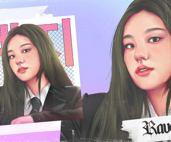ArtStation - ITZY Yeji Poster Art (PNG Clipart Included) | Artworks