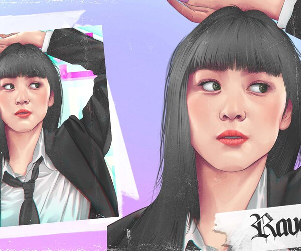 ArtStation - ITZY Ryujin Poster Art (PNG Clipart Included) | Artworks