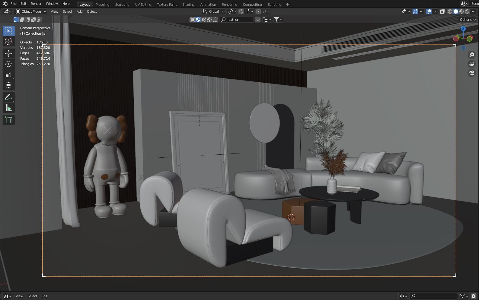 ArtStation - Sence Livingroom Blender 3.x | Resources